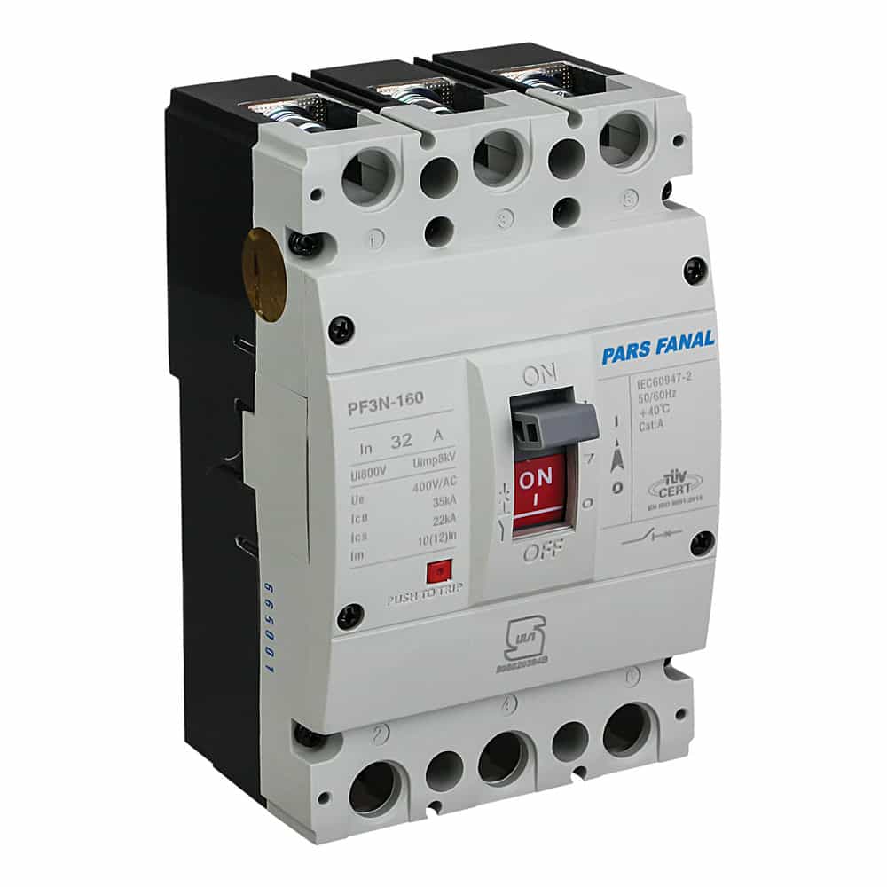 کلید اتوماتیک 32آمپر(فیکس) غیرقابل تنظیم حرارتی-مغناطیسی پارس فانال-PF3N - الکترو ابراهیمی