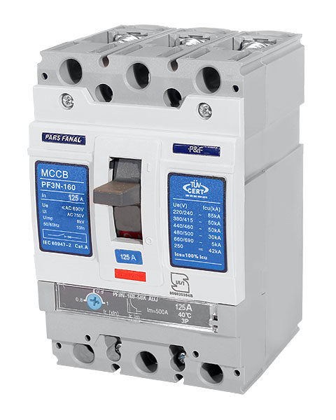 کلید اتوماتیک 250آمپر،کامپکت (قابل تنظیم)مگنتیک پارس فانال-PF3N - الکترو ابراهیمی