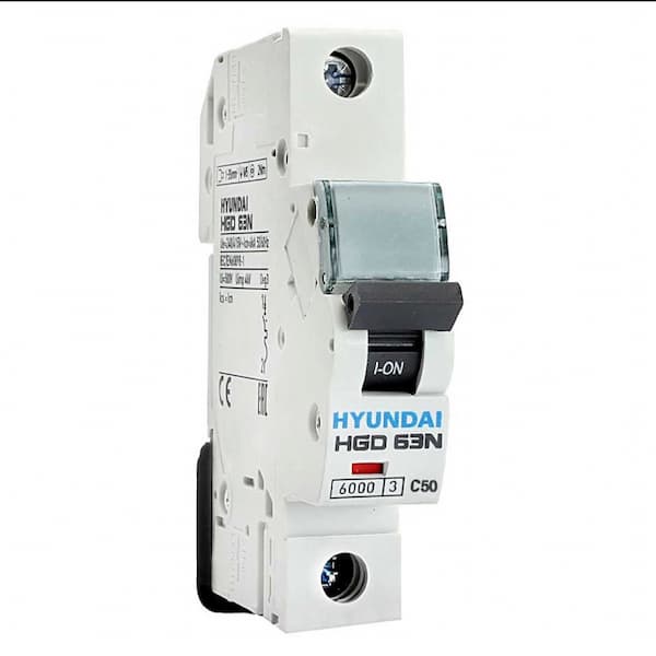 کلید مینیاتوری تک فاز 16آمپر (تیپ b)هیوندای HGD63N - الکترو ابراهیمی