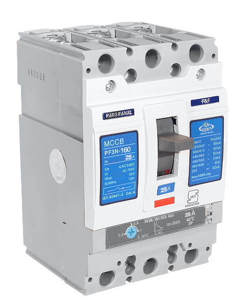 کلید اتوماتیک 40 آمپر،کامپکت (قابل تنظیم)مگنتیک پارس فانال-PF3N - الکترو ابراهیمی